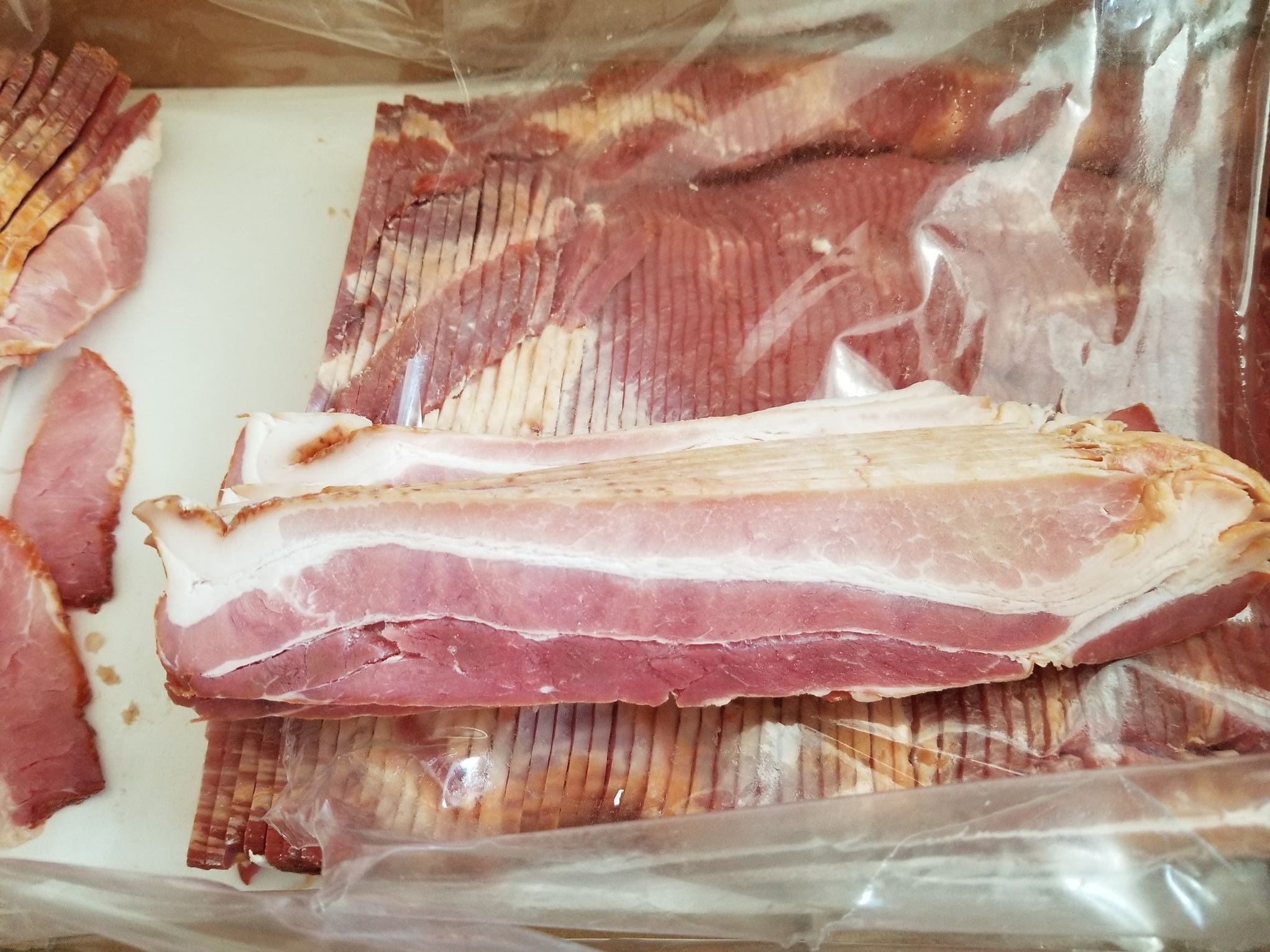 15 lb Case: Thick Cut Bacon, Honey Cured, Locally Made — Food and Meat ...