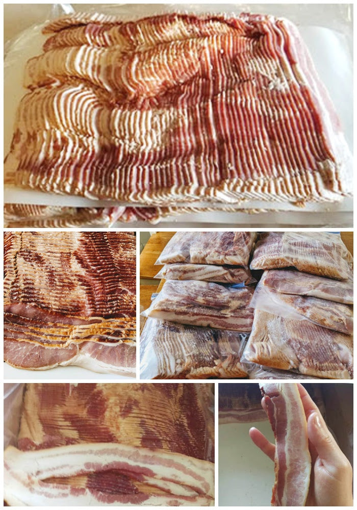 15 lb Natural, Uncured Hickory Smoked Bacon, Minimally Processed – Food ...